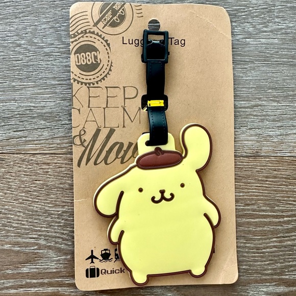 Other | Sanrio Pompompurin Dog Puppy Luggage Tag Travel Kawaii New ...